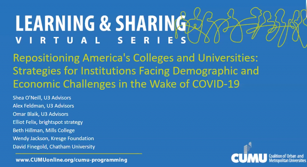 Repositioning America’s Colleges & Universities: Challenges in the wake ...